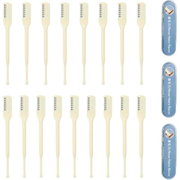 Mirhua 鼻毛カッター はなげカッター 手動 3ボックス 15本入 男性用 女性用 ポータブル 旅行 カミソリ 鼻毛トリマーツール商品コード：55078157697型番：L079001カラー：ホワイト【数量】15本入り、3ボックス。材質...