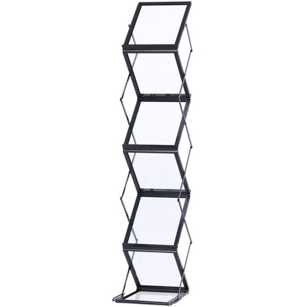 matakoko315 上質 高級 お洒落 雑誌ラック マガジンラック 折りたたみ 3段階調整可能 組み立て不要 耐久性 頑丈 おしゃれ マガジンスタンド 雑誌収納 大容量 空間作り スリム シルバー 銀 ブラック 黒 150×35×25c...