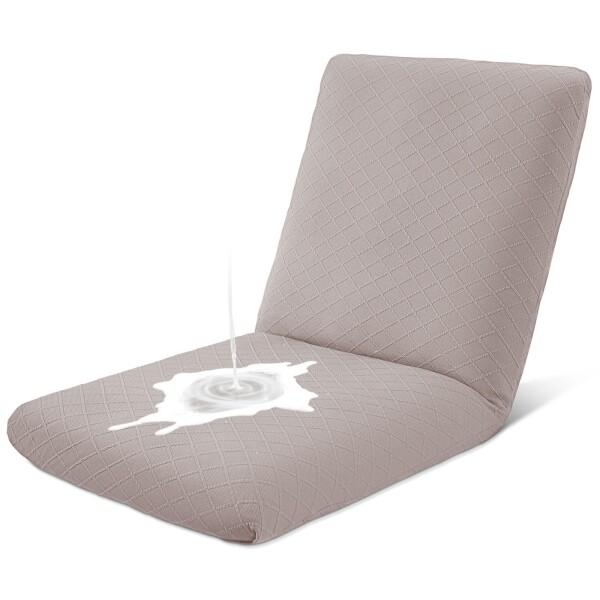 Leweet 座椅子カバー 伸びる 防水 洗える 座椅子カバー ストレッチ フルカバー 肘掛なし座椅子専用 カバーのみ 簡単着脱 オールシーズン快適 座椅子改修 (カーキ, M(約100*50cm))商品コード：55078167776型番：...