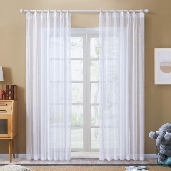 Topfinel レースカーテン無地紫外線吸収カットホワイト幅150X丈178Cm 1枚入り商品コード：55078170398型番：CL077white-150178サイズ：丈178 cm x 幅150 cm (1枚組)カラー：ホワイト【U...