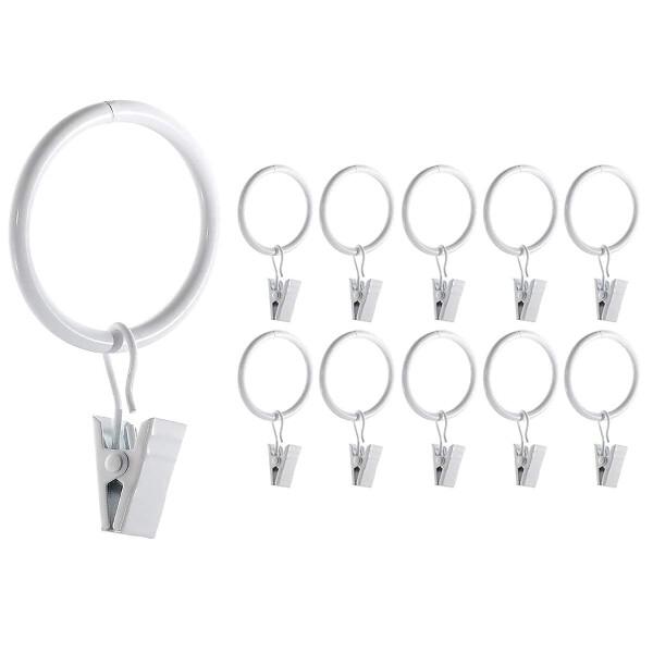 カーテンリング カーテンクリップ付き 内径35mm 20個 スライドリング カーテンリングクリップ 防錆 ホワイト商品コード：55078171366サイズ：ホワイト35mmカラー：20個【適用レバーサイズ】 カーテンリング35mmは直径25...