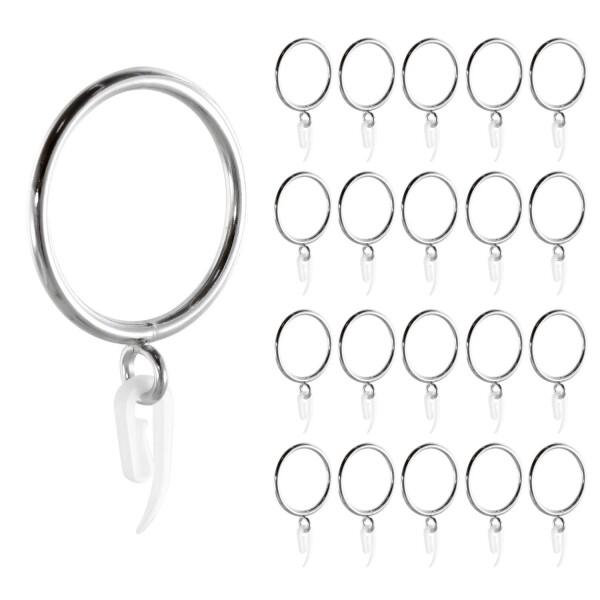 Pstyle. カーテン フック レール ランナー リング 20個セット PST-037 (シルバー・フックタイプ)商品コード：55078171370型番：PST-037カラー：シルバー・フックタイプ【シンプルな形状のフック】 フックは一般...