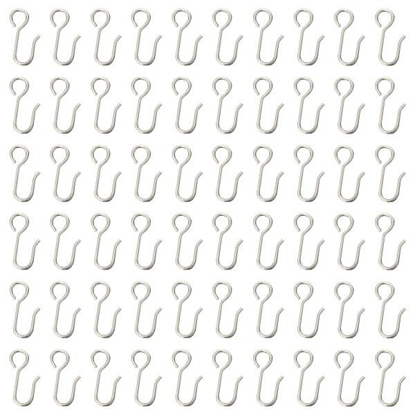 UFURMATEカーテントラックフック, 60個のステンレス鋼ドレープワイヤーフックトップブラケットカーテンレールフックデュアーブル天井カーテントラックフック商品コード：55078171406型番：UF-HA0602-JPカラー：シルバー【...