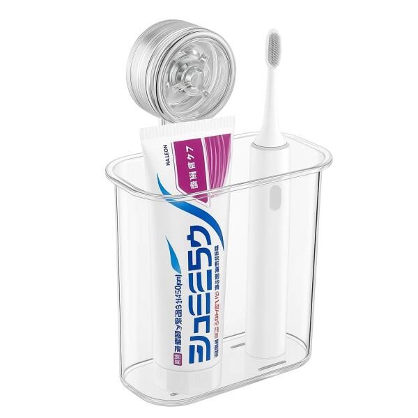 DoocliB 歯ブラシ ホルダー 吸盤式 歯ブラシスタンド 壁掛け 錆びにくい 強力真空吸着 取付簡単 歯磨き粉 穴あけ不要 多機能 お風呂 洗面所 浴室用ラック 浮かせる 収納- クリア商品コード：55078172786型番：DOO-t...