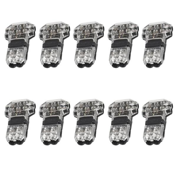 DIANN 10pcs Low Voltage Wire Splice Connectors T Tap Quick Solderless Connector 2 Pin Rock Solid Connector for 20/22 AWG...