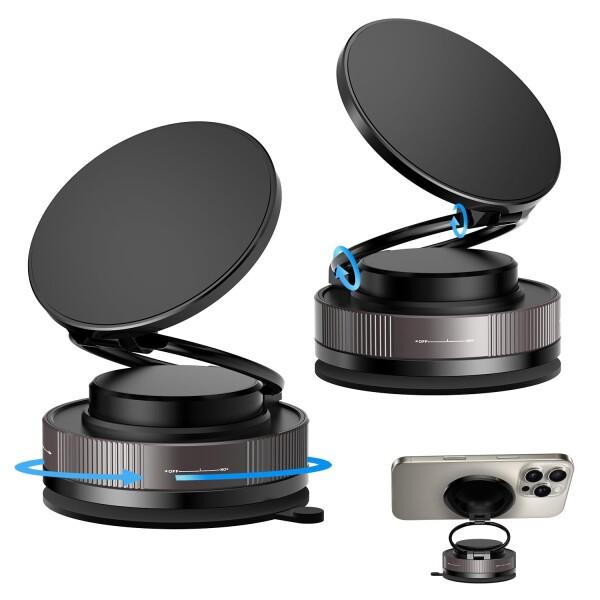 CloudValley 真空スマホホルダー マグセーフ 吸盤 アップグレード吸盤です 車載スマホホルダー 便利です 多面的に調節します 多用途です 生活支援者です 台所です お風呂です フィットネス Tik Tokです 化粧をする エレガン...