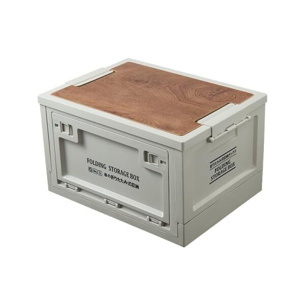 TOPIND 折り畳み収納ボックス、収納ケース、木製蓋付き、組み立て簡単、積み重ね、衣装、キャンプ、 アウトドア、ホーム、オフィス、車 (30L)商品コード：55078699931型番：Organizer-00000016サイズ：30Lカラ...
