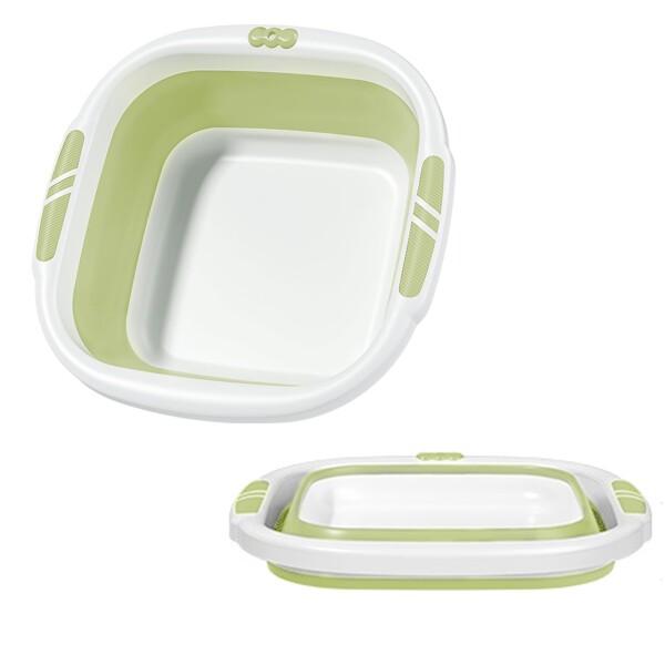 折りたたみ式洗面台、折りたたみ式バケツ、柔らかいシリコン素材、コンパクトな構造、省スペース、洗濯掃除、足湯、アウトドア旅行、多目的、ポータブル、正方形(みどり, S)商品コード：55078701598型番：ZDLPサイズ：Smallカラー：...