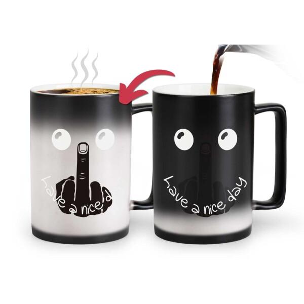 Mason Jar 13オンス-誕生日コーヒーカップ-男女のユニークな贈り物、乾杯、誕生日おめでとうJars商品コード：55078705125スーパー材料:コーヒーカップは高級厚セラミック材料で作られ、変色層は感熱性ポリマー材料で作られ、図...