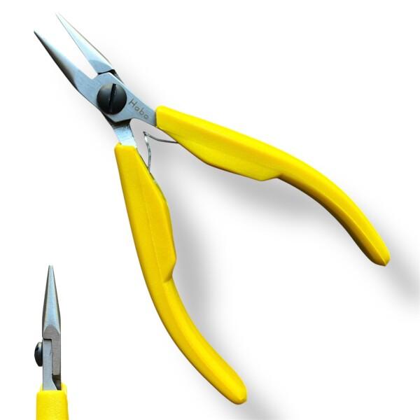 Habo ジュエルクラフト プレシジョンシリーズ 精密 やっとこ アクセサリー 制作用 工具 先細 丸 ペンチ ニッパー ギザ無し チェーンノーズ プライヤー ワイヤー 曲げる ビーズ 手芸 ハンドメイド ヤットコ ジュエリー クラフト リ...