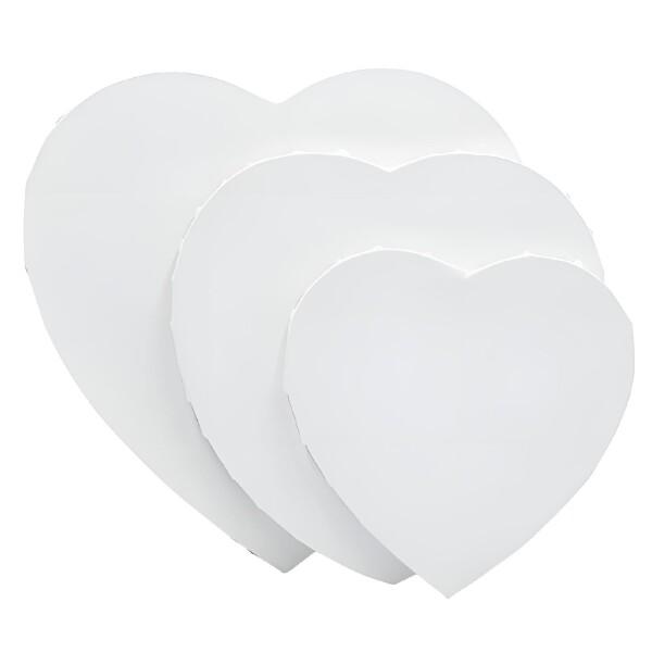 ZERONOWA キャンバス 画材 ハート 六角形 円形 3サイズ 絵画ボード 木製フレーム (ハート型3サイズ1セット)商品コード：55078725907型番：2175カラー：ホワイトインテリアにぴったり!ハートや丸、六角形の、かわいいミ...