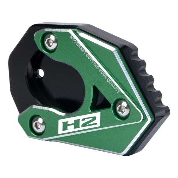 MotHeart バイクサイドスタンド安定化 対応 Ninja H2 SX 2021-2025 Ninja H2 SX SE 2021-2025 バイク用補助パーツ サイドスタンドアダプター 滑り止め補助プレート キックスタンド安定用品 n...