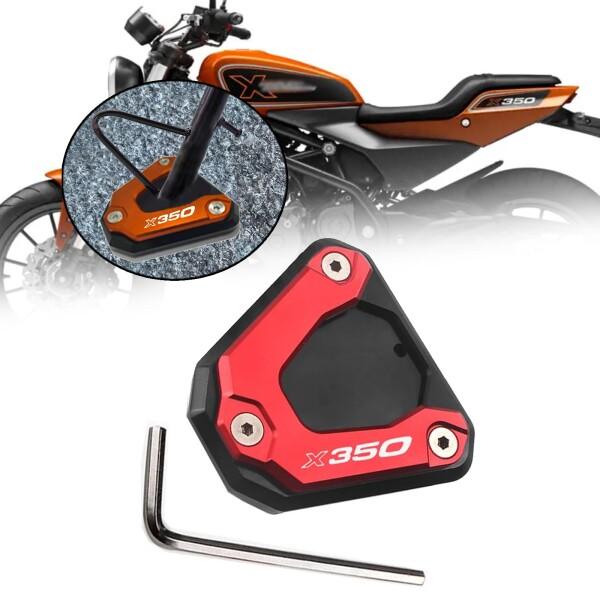 MAORANG FOR X350 x350 x 350 2023-2024 アルミニウムサイドスタンド拡大器キックスタンドプレートパッドモーターサイクルアクセサリーx350オートバイアクセサリー (赤)商品コード：55078793059型番...