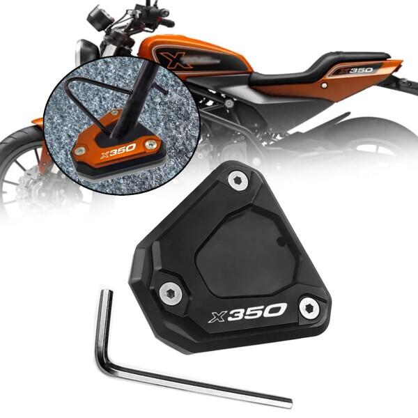 MAORANG FOR X350 x350 x 350 2023-2024 アルミニウムサイドスタンド拡大器キックスタンドプレートパッドモーターサイクルアクセサリーx350オートバイアクセサリー (黒)商品コード：55078793068型番...