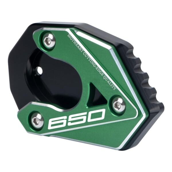 MotHeart バイクサイドスタンド安定化 対応 Ninja 650 2016-2024 バイク用補助パーツ サイドスタンドアダプター 滑り止め補助プレート キックスタンド安定用品 ninja 650 パーツ (グリーン)商品コード：55...