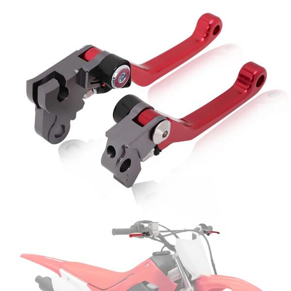 JFG バイク ブレーキ クラッチレバー セット 調節可能 可倒式 アルミ 適用車種 CRF150F CRF230F CRF250F オートバイ ‐ レッド商品コード：55078794213型番：B13110227カラー：レッド【高品質アル...