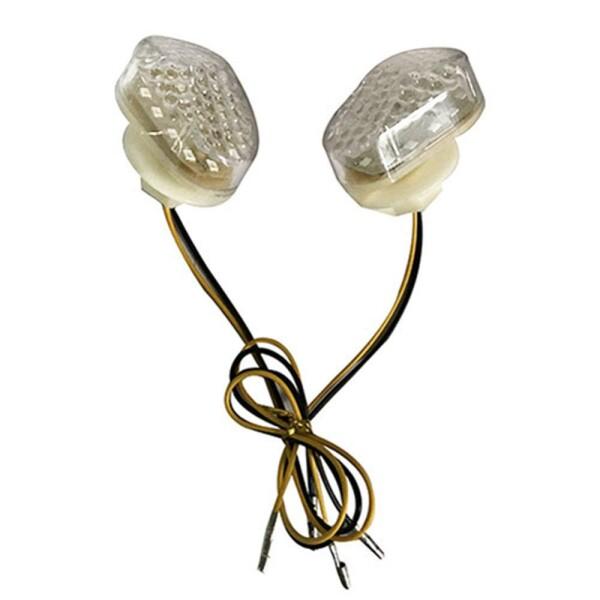 PolarLander 12vオートバイフラッシュマウントターンシグナルLEDフラッシャーインジケーターランプウィンカーライトfor K-awasaki ZX6R ZX7R ZX9R ZX636 ZZR600 ZX12Rホワイト商品コード：...