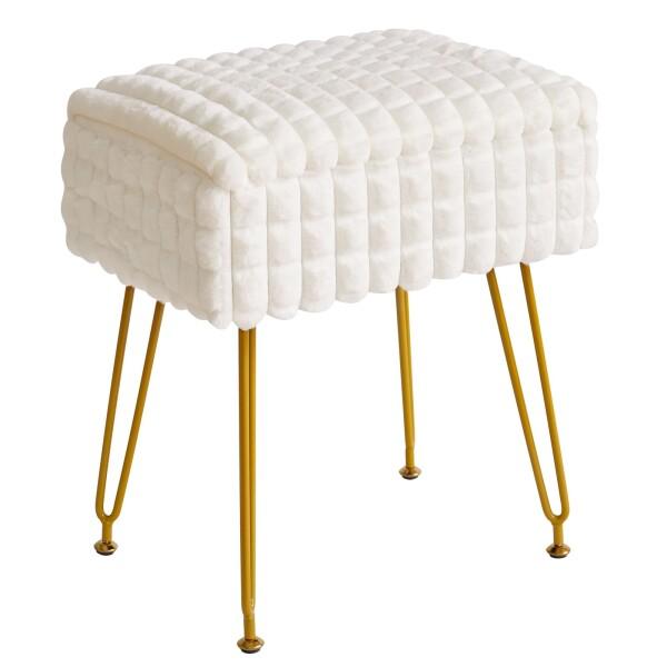 IBUYKE オットマン 長方形 スツール 収納ボックス 蓋付き ベンチ おしゃれ 椅子 多機能収納スツール 持ち運びに便利 足置き 大容量 リビング/玄関/寝室に適用 ホワイト JPWBD004W商品コード：55078803391型番：W...