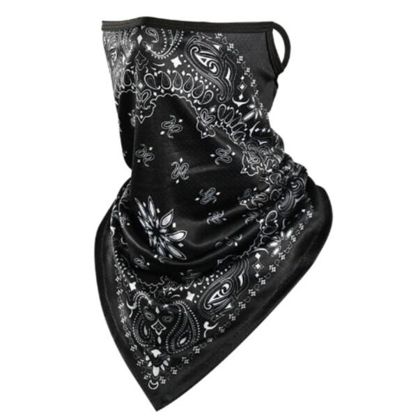 (Sunday Skull Club) バイク フェイスマスク ネックカバー ゲイター オールシーズン用 耳掛付 UV 紫外線カット 対策 Vツイン シングルエンジン アメリカンバイク 釣り 男女兼用 (バンダナ柄)商品コード：550788...