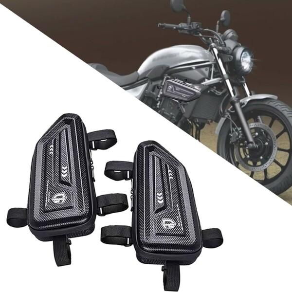 For エリミネーター SE Eliminator SE 400 450 500 E400 E450 E500 エリミネーター eliminator 400 450 500 se 2023 2024 2025 バイク用防水サイドバッグ 三角...