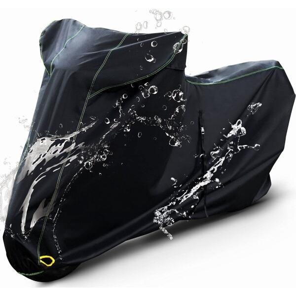 所ジョージの世田谷ベース掲載Barrichello(バリチェロ) バイクカバー ブラック BOX対応有 防水 厚手生地 盗難防止ロック穴 風飛び防止ベルト 高級 300D 厚手 耐久性 撥水性 2L全長220cm×高さ135cm×幅105c...