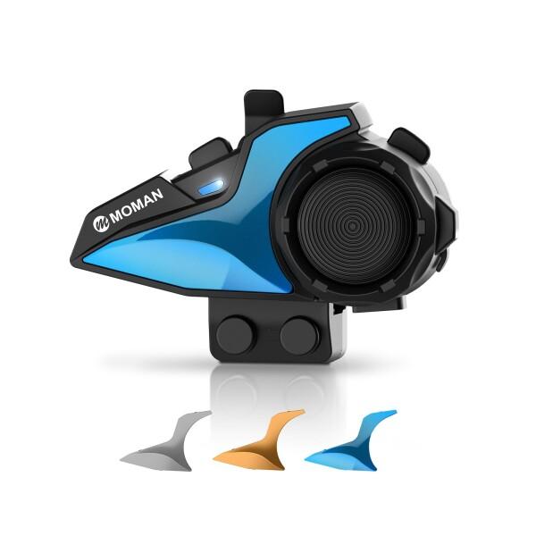 バイク用インカム, Moman(モーマン) H2E バイク ヘイルセット 1000m通信可能距離 2人同時通話 DSP&amp;CVCノイズ削除 双方向通信 音楽再生 IP65防水 音声アシスタント 日本語/英語ガイダンス音声 音楽共有 I...