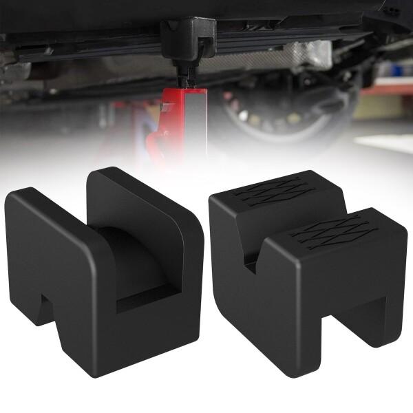 Largoods ジャッキパッド ゴムクッション リジットラック アダプター 2〜3トン ラバー製 ジャッキスタンド 溶接プロテクター 被せる 耐久性向上 低背型 方形 汎用 保護 2個セット商品コード：55078813305型番：qian...