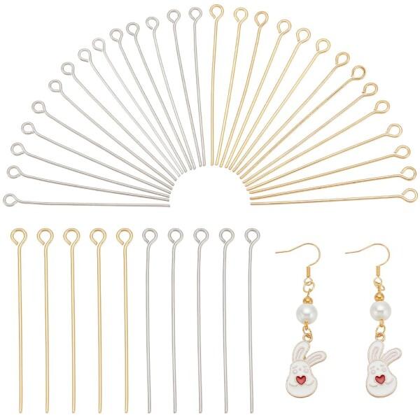 PH PandaHall 約160本入 2色 9ピン qピン 304ステンレス製 アクセサリーパーツ DIY用 ジュエリー用 ハンドメイド 手芸 手作り パーツ 材料 素材商品コード：55079235488型番：STAS-PH0018-63...