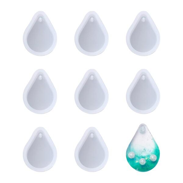 Beadthoven 10個入り レジン型 シリコンモールド 雫形 しずく型 ペンダント ジュエリー制作用 抜き型 ソフトモールド エポキシ 樹脂 UVレジン DIYクラフト ハンドメイド チャームパーツ アクセサリーパーツ 手作り用品商品...