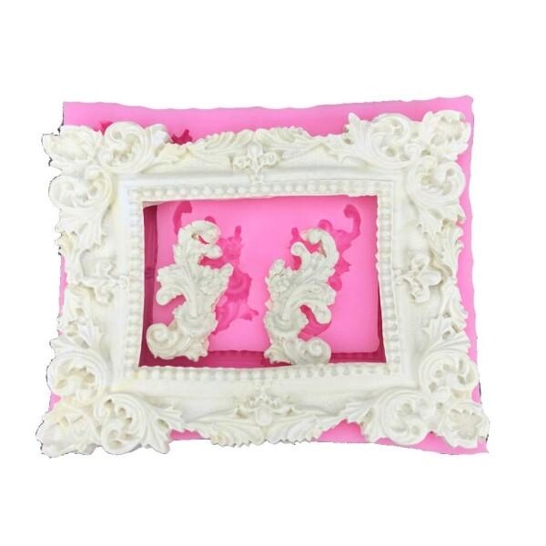 Olive-G シリコンモールド モダン フレーム 写真 型 石鹸 粘土など ハンドメイド製作に商品コード：55079236247カラー：ピンク石鹸や粘土、レジンなど色々な用途で使用することが出来るシリコンモールドです。手作り作品が好きな方...