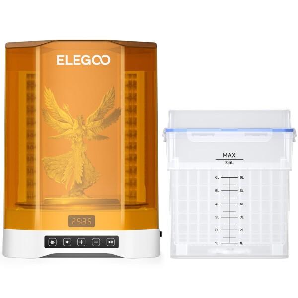 ELEGOO Mercury Plus V3.0 洗浄硬化ステーション 7.5L大容量 Mars Saturn MSLA LCD/DLP/SLA 3Dプリント用 造形物用 レジン UV硬化ボックス商品コード：55079236290型番：JP...
