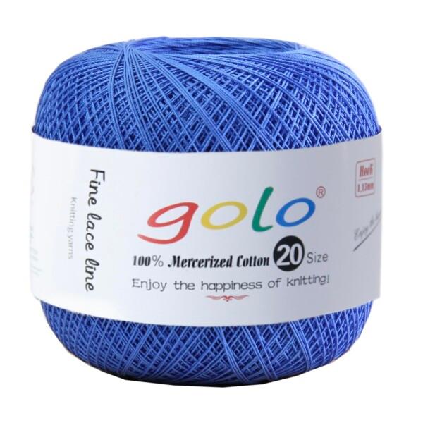 レース糸 20番 40g 約360m コットン刺繍糸 純棉シャトルレース糸 633ブルー商品コード：55079239372サイズ：Size 20カラー：633ブルーこの毛糸は100%ロングステープルコットンを使用しており、表面が滑らかで色鮮...