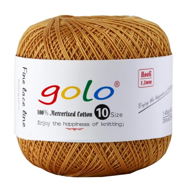 レース糸 毛糸 10番 40g 約228m 手編み用 かぎ針編み糸 金色 635商品コード：55079239400サイズ：Size 10カラー：635タウニーこの毛糸は100%ロングステープルコットンを使用しており、表面が滑らかで色鮮やかに...