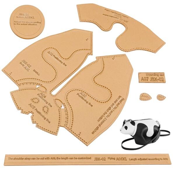 レザークラフト 型紙 アクリル製 パターン 立体 アニマル ショルダーバッグ (小パンダ)商品コード：55079240457型番：eel_bag_pattern_pandaサイズ：小パンダカラー：クリアー立体的でかわいいパンダ型バックのレザ...