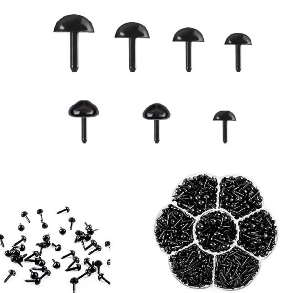 さし目 ぬいぐるみ 800個入り 3mm/4mm/5mm/6mm/7mm 縫製 手芸 手作り ールアイ ドールメイキング 目 動物 人形眼 アイ 人形目 目玉動物 鼻 DIY用 （収納ケース付き)商品コード：55079241090型番：r0...
