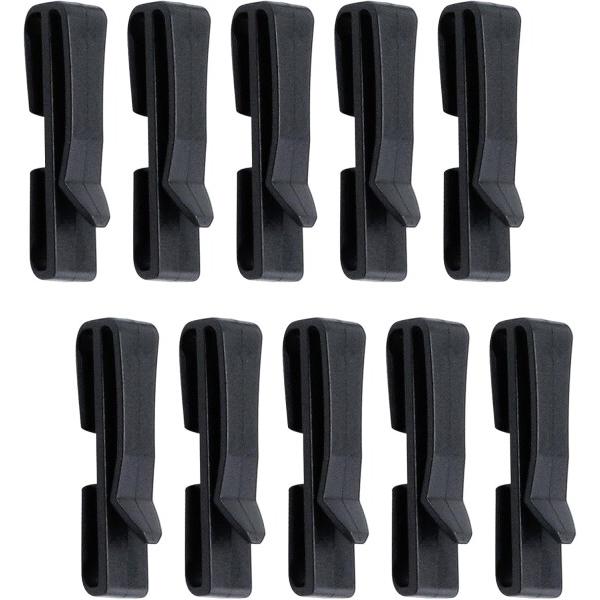 (YaoooosF) ベルトクリップ 48MM 幅テープに適用 テープクリップ 補助バックル 軽量 ベルト調整 リュック バッグ ラップ用 楽に固定する ウェビング バックパック ストラップ 調整するためのバックルクリップ ブラック 10個...