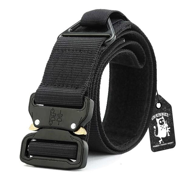 (アルファレーベル) SHENKEL Cobraタイプ メタルバックル リガ―ベルト 幅(約)45mm (BK ブラック) ワンタッチ タクティカル ベルト CQB ラペリング ミリタリー サバイバルゲーム商品コード：55079241994...