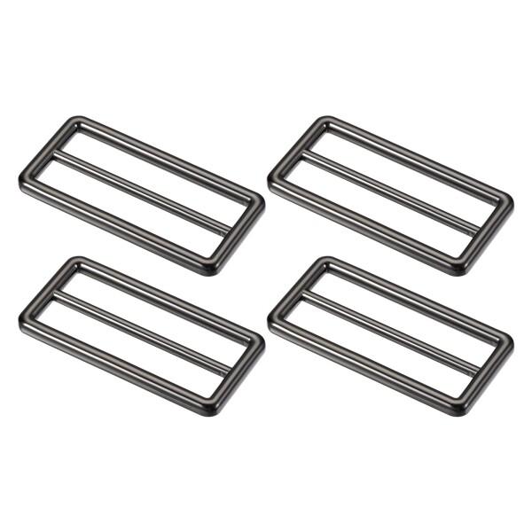 (METALLIXITY) 金属スライドバックル 50x21x4.5mm 4個入り ストラップ調節可能なスライダー レザークラフトバッグベルト用 ガンブラック商品コード：55079242028型番：mtf221019xt001260jp[1...