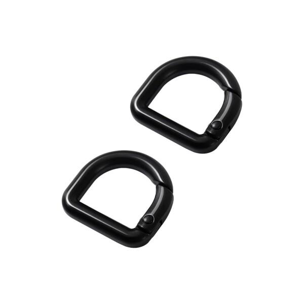 (FUSSED) スプリングフック Dカン 2個入 パーツ もち手 バッグ 補修 修理 交換用 金具 装飾 手作り 手芸 (ダークブラック)商品コード：55079242044カラー：ダークブラック素材:金属合金。使いやすい:小さくて軽量なの...