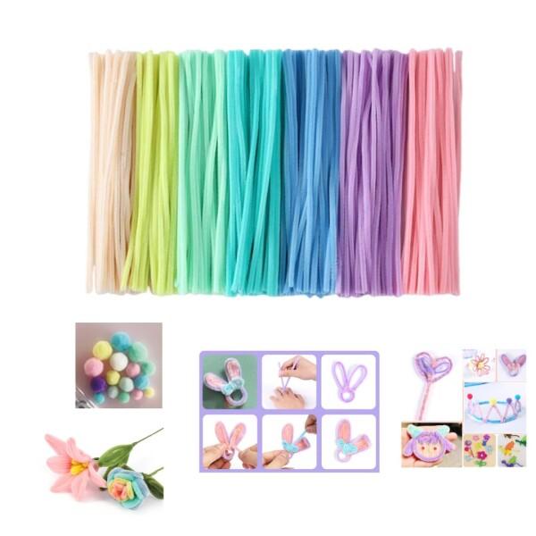 手芸モール 混色 400本 工作モール カラーモール 手作りキット 手芸素材 カラーモール商品コード：55079244108型番：E001カラー：ホワイト【セット内容】:手芸モール400本、カラー:混合色、サイズ:30cm×0.6cm。 (...