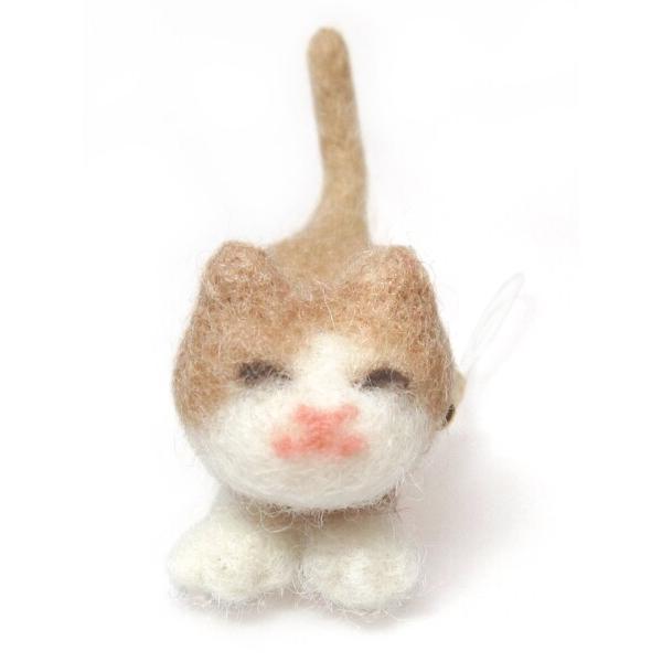 (Cherry) Enhance Cat Strap Wool Felt A746商品コード：55079245122型番：A746のびのびとした表情のネコちゃんが可愛らしいです羊毛フェルトならではの質感が暖かみのある雰囲気ですストラップ金具...