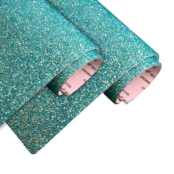 ランダムラインストーンシール カットOK DIY レイクブルー 24×20cm 2枚セット 自己粘着 キラキラ 装飾 デコシール スマホ クリスタル NYANDELMO ND-0235-R17-LB商品コード：55079245712型番：N...