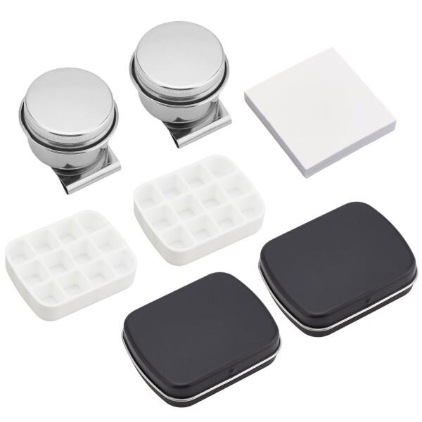 PH PandaHall ミニ パレット 小さい 水彩画 調色パレット 水彩ケース 絵具ケース 顔料パレット 絵画画材 絵皿 蓋付き 絵具 油絵 漫画 ホビー アーティスト 学生 画用紙 小さな水筒付き商品コード：55079249516型番...