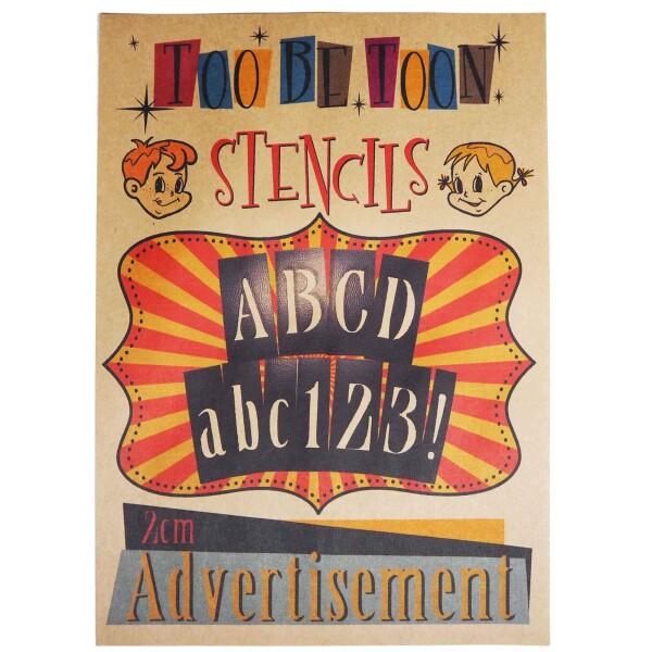 ステンシルシート アルファベット大文字＆数字セット Advertisement (2cm)商品コード：55079249939型番：SSAtサイズ：2cmカラー：ブラックアルファベット大文字:26種　アルファベット小文字:26種　数字:10種...