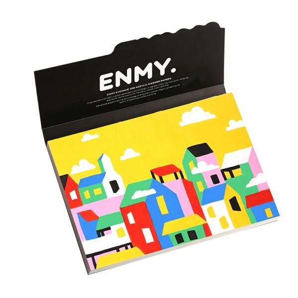 ENMY 16K アクリルマーカー用紙 コットン100% 水彩紙 画用紙 30枚入 超厚口 300g スケッチブック 大人用 学生商品コード：55079250356型番：ENMYMKZ07-16Kサイズ：16Kカラー：白サイズ:32K(18...