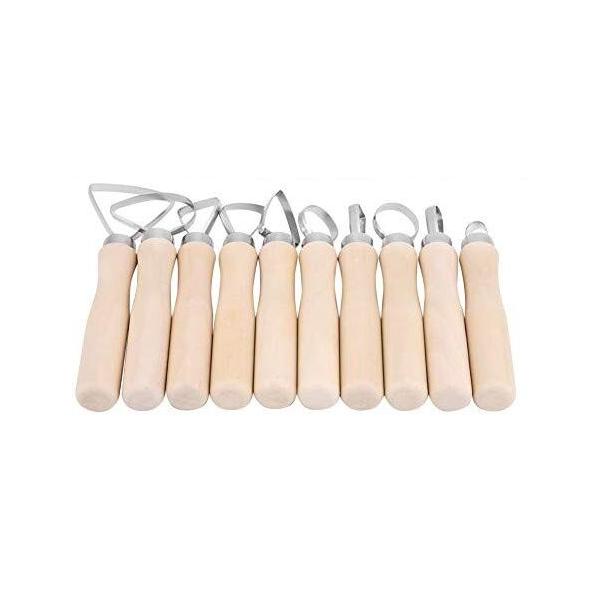 Atyhao 10本セット 彫刻ツール 陶芸 道具 粘土 道具 粘土ヘラ DIYワックス彫刻陶器シェイパーツール 彫塑べら 道具 粘土彫刻ツール 造型芸術 陶芸材料 粘土細工道具 DIY手作り彫刻用 粘土彫刻ツールセットアクセサリーミックス...