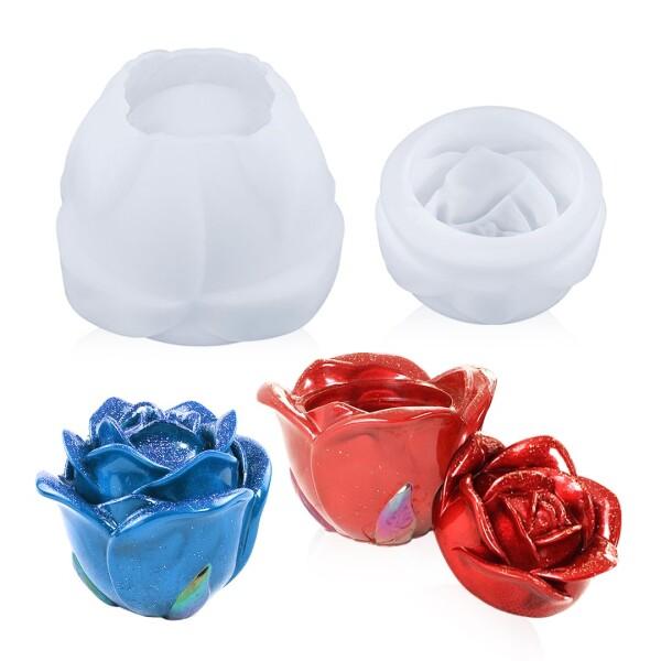 Voyyphixa シリコンモールド 収納ケース 小物入れ バラ 3D立体 DIY 手作り ハンドメイド エポキシ樹脂 レジン液 抜き型 収納用 プレゼント 装飾 置物 (バラ)商品コード：55079250604型番：2841カラー：バラ◇...