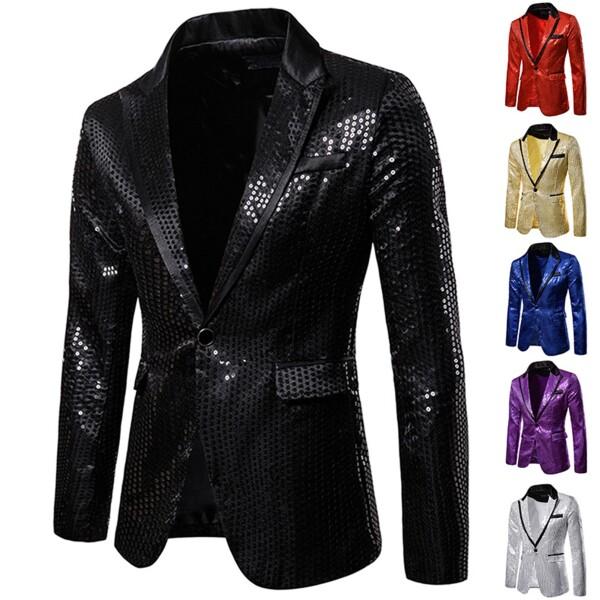 (Baestappy) パーティータキシード 司会 ダンス衣装 忘年会・新年会・ステージ必備 メンズ スパンコール プロム・パーティ・フォーマル 華やか光沢デザイン キラキラ バー衣装 コスプレ商品コード：55079251614型番：A01...