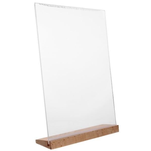 STOBOK アクリルサインホルダー 卓上ディスプレイスタンド 11.8×8.3インチ 木製ベース付き 透明カード立て メニューホルダー イベント案内表示用商品コード：55079257201型番：0702U4QA659UE5T710M60I...