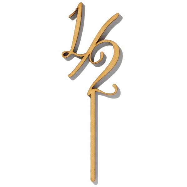 KNOP（クノップ） ”1/2” 木製 ケーキトッパー 6ヶ月商品コード：55079260573型番：110120カラー：ナチュラル?【ハーフバースデーに】SNSで人気の木製ケーキトッパーが登場!?【簡単におしゃれなケーキへ】特別な日にぴっ...